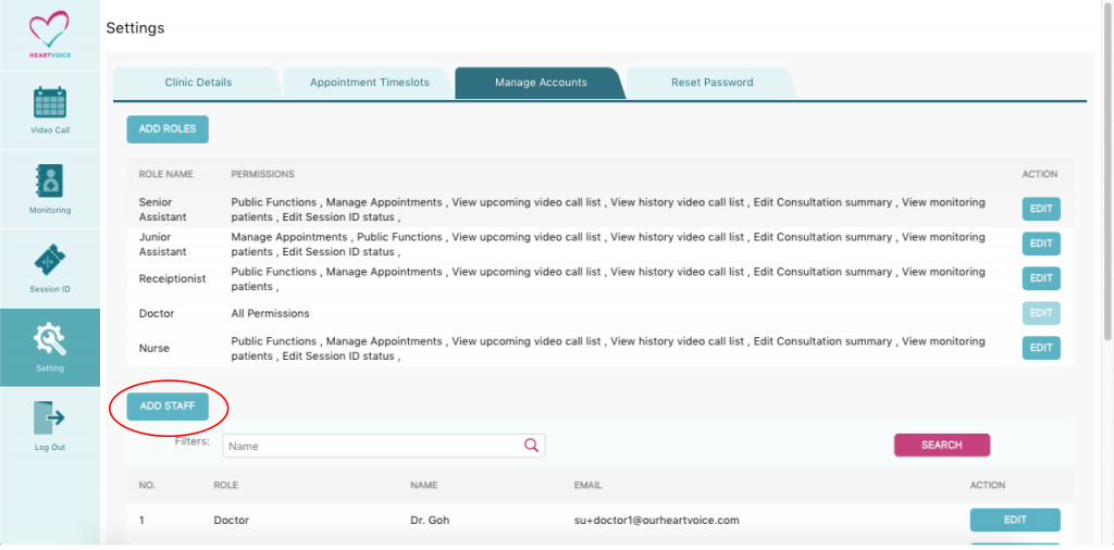 Q. How to create a doctor account? - HeartVoice